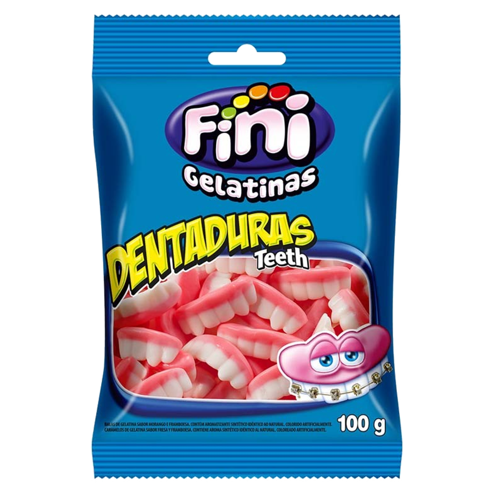 Bala Fini Gelatina 100gr Dentaduras - Rancho Box Bala Fini Gelatina 100gr Dentaduras - Rancho Box