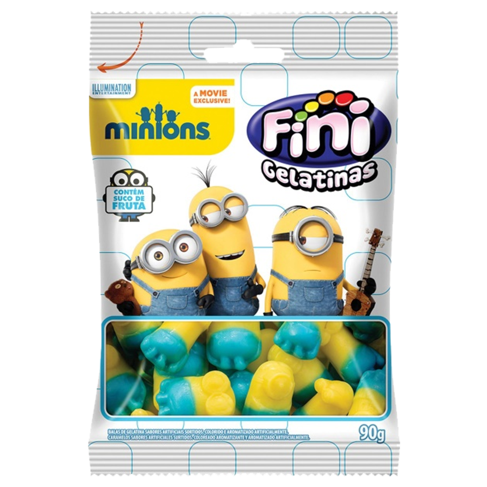 Bala Fini Gelatina 90gr Minions - Rancho Box Bala Fini Gelatina 90gr Minions - Rancho Box